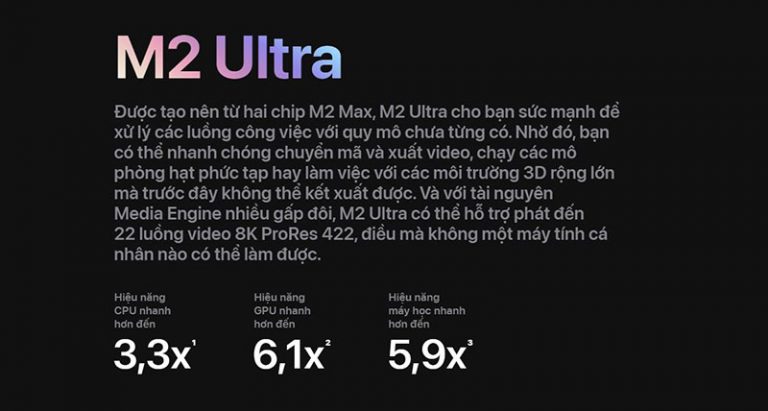 Mac Studio M2 Max - M2 Ultra chính hãng Apple, Giá rẻ | Trả Góp 0%